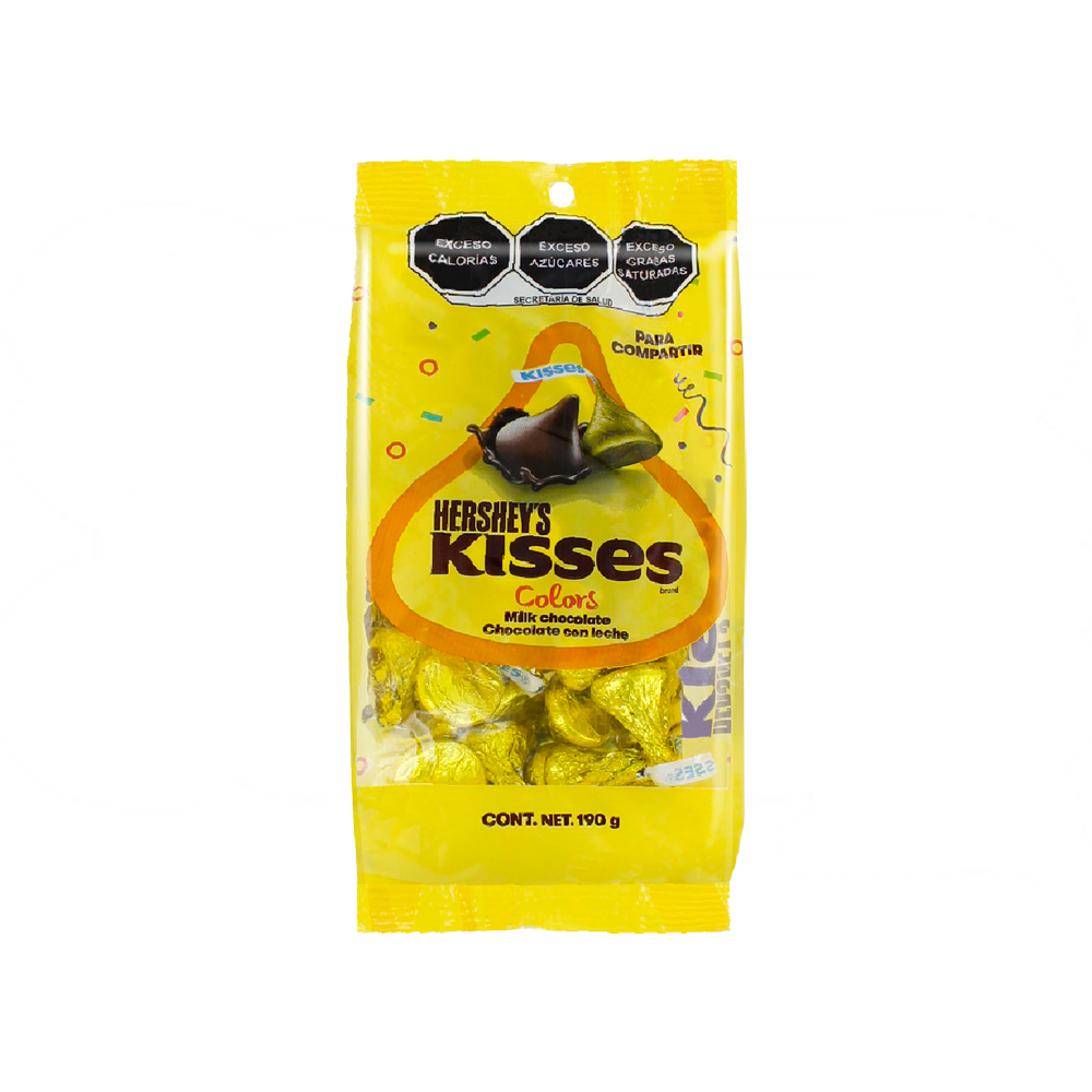 KISSES COLORS AMARILLO 6/190G – superdulces.com